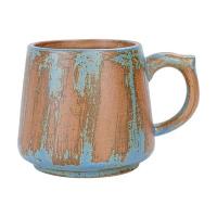 China Handmade Terracotta Coffee Mug 360ml Ceramic Water Cup Japanese Vintage Style for sale
