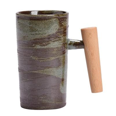 China Japanese Handmade Retro Creative Pastoral Coffee Cup 7.4 oz for sale
