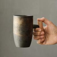 China Japanese Handmade Retro Creative Pastoral Coffee Cup 12 oz for sale