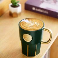 China Custom Advertising Ceramic Coffee Mug 15oz 450ml with Metal Logo Gift Box Packaging for sale