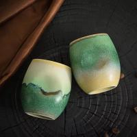 China Handmade Ceramic Japanese Tea Cup 230ml Elegant Egg Shape Coffee Mug Gift Custom Logo for sale