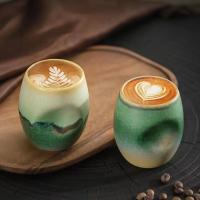 China Handmade Ceramic Japanese Tea Cup 230ml Elegant Egg Shape Coffee Mug Gift Custom Logo for sale