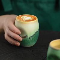 China Handmade Ceramic Japanese Tea Cup 230ml Elegant Egg Shape Coffee Mug Gift Custom Logo for sale