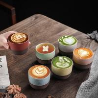 China Japanese Ceramic Coffee Cup 135ml Thick Pottery Colorful Single Cup Wholesale Classic Design for sale