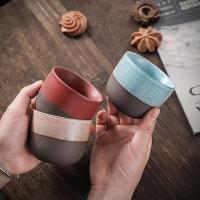 China Japanese Ceramic Coffee Cup 135ml Thick Pottery Colorful Single Cup Wholesale Classic Design for sale
