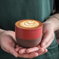 China Japanese Ceramic Coffee Cup 135ml Thick Pottery Colorful Single Cup Wholesale Classic Design for sale