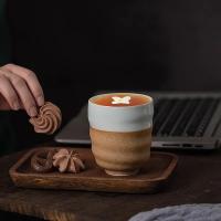 China Celadon Ceramic Coffee Cup 270ml Porcelain Mug with Custom Logo Minimalist Design for sale