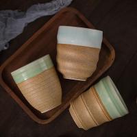 China Celadon Ceramic Coffee Cup 270ml Porcelain Mug with Custom Logo Minimalist Design for sale