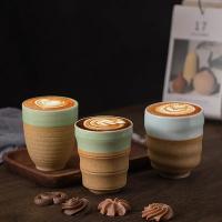 China Celadon Ceramic Coffee Cup 270ml Porcelain Mug with Custom Logo Minimalist Design for sale