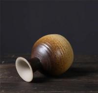 China Wholesale Custom Ceramic Ice Cream Cups 170ml High Feet Clay Coffee Cup 4 Colors for sale