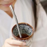China 250ml Ceramic Yerba Mate Cup Japanese Style Arabic Coffee Cup Clay Tea Cup 7.7x9.2cm for sale