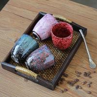 China 250ml Ceramic Yerba Mate Cup Japanese Style Arabic Coffee Cup Clay Tea Cup 7.7x9.2cm for sale