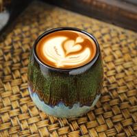 China Ceramic Extra Thick Coffee Cup 2.7-5.4 oz Italian Fambe Shot Glass with Custom Logo for sale