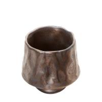 China New Design Handmade Ceramic Retro Stoneware Tea Cup Coffee Dessert Cup 4.5 oz for sale