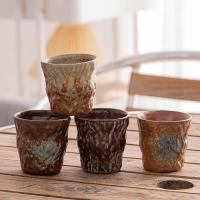China Creative Japanese Cups Tea Cup Coarse Handmade Pottery Tea Cup for sale
