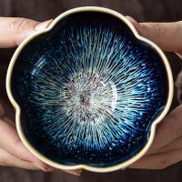 China 72 Pcs Bulk Ceramic Tea Cups with Saucers Fire Kiln Changing Glaze Classic Japanese Korean Style for sale