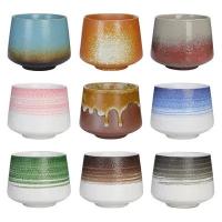 China Creative Ceramic Espresso Cup 200ml Handmade Pottery Latte Cup Japanese Retro Style 13 Colors for sale