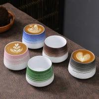 China Creative Ceramic Espresso Cup 200ml Handmade Pottery Latte Cup Japanese Retro Style 13 Colors for sale