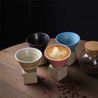 China 200ml Retro Funnel Ceramic Mug Japanese Coarse Pottery Coffee Cup 9.2x10.7cm for sale