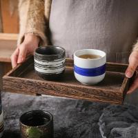 China 200ml Ceramic Japanese Teacup Set Vintage Kung Fu Coffee Cup Wholesale 7x7.5cm for sale
