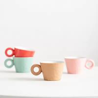 China 200ml Ceramic Latte Cup Vintage Coffee Mug Reusable Drinkware for Cafes and Hotels for sale