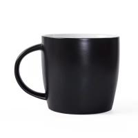 China Custom Logo 16oz Ceramic Coffee Mug Matte Black Modern Ceramic Latte Cup 450ml for sale