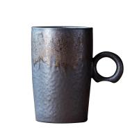 China Japanese Vintage Rustic Natural Clay Handmade Coffee Mug 230ml Ceramic Tea Cup Home Office for sale