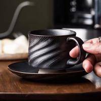 China 160ml Turkish Style Ethiopian Espresso Coffee Cup Set Traditional Art Ceramic Tea Cups and Saucer Sets for sale