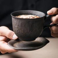 China Vintage Ceramic Coffee Mug 240ml Rustic Tumbler Cup for Tea Milk Water Home Office Drinkware Bulk for sale
