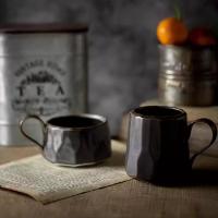 China Handmade Japanese Retro Ceramic Coffee Mug 220ml Stoneware Cup for Home Office for sale