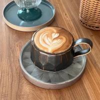 China Handmade Japanese Retro Ceramic Coffee Mug 220ml Stoneware Cup for Home Office for sale
