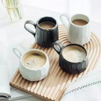 China Handmade Japanese Retro Ceramic Coffee Mug 220ml Stoneware Cup for Home Office for sale