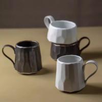 China Handmade Japanese Retro Ceramic Coffee Mug 220ml Stoneware Cup for Home Office for sale