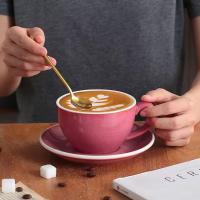 China Porcelain Espresso Cup and Saucer Set 75ml 250ml 350ml Nordic Style Coffee Mug for sale
