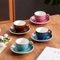 China Porcelain Espresso Cup and Saucer Set 75ml 250ml 350ml Nordic Style Coffee Mug for sale