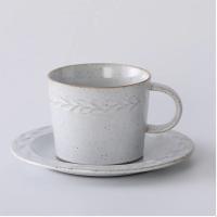 China Japanese Vintage Retro Clay Tea Mug 200ml Ceramic Coffee Cup and Saucer Set 4 Colors for sale