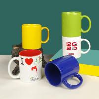 China Glazed Mug Advertising Sublimation Mug Branding Ceramic Customized Coffee Mugs Customer's Logo for sale