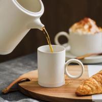 China Japanese Vintage Retro Clay Tea Mug 200ml Ceramic Coffee Cup and Saucer Set 4 Colors for sale