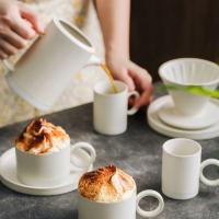 China Japanese Vintage Retro Clay Tea Mug 200ml Ceramic Coffee Cup and Saucer Set 4 Colors for sale