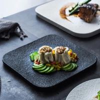 China Matte Ceramic plates Sushi plate restaurant dishes square plate Wholesale tableware for sale