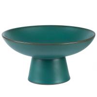 China Green Glaze Ceramic Fruit Plate 12x6 cm Asian Zen Dessert Server for Tea Time for sale
