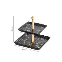 China Ceramic 2-3 Tier Serving Tray Cupcake Stand Fruit Plate Holder for Wedding Party Dessert Display for sale