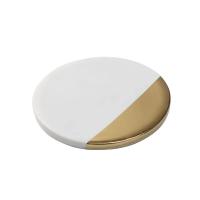 China Custom Ceramic Coaster Set 9x9x0.7cm Modern Marble Placemat for Coffee Wine Cup Table Decoration for sale