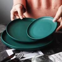 China Ceramic Western Tableware Pizza Dish Dinnerware Dessert Plate Sets of 3 Kitchen Restaurant Plates Ceramic Dinner for sale