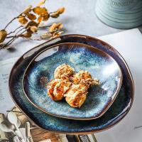 China Japanese style Kiln Ceramic tableware set Creativity salad plates dishes for restaurant ceramic dinnerware sets for sale