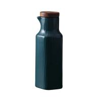 China White Ceramic Oil and Vinegar Soy Sauce Bottle 270ml Seasoning Jar Kitchen Condiment Pot for sale