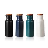 China White Ceramic Oil and Vinegar Soy Sauce Bottle 270ml Seasoning Jar Kitchen Condiment Pot for sale