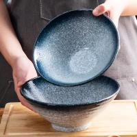China Japanese Style Ceramic Ramen Bowl Set 7 8 9 Inch Large Rice Noodle Soup Bowls for Restaurant for sale