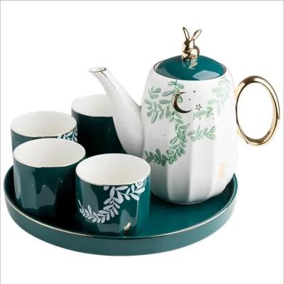 China Ceramic Coffee Tea Cup Set 30x30x25 cm Porcelain Afternoon Tea Set for Home Restaurant for sale