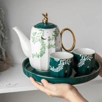 China Ceramic Coffee Tea Cup Set 30x30x25 cm Porcelain Afternoon Tea Set for Home Restaurant for sale